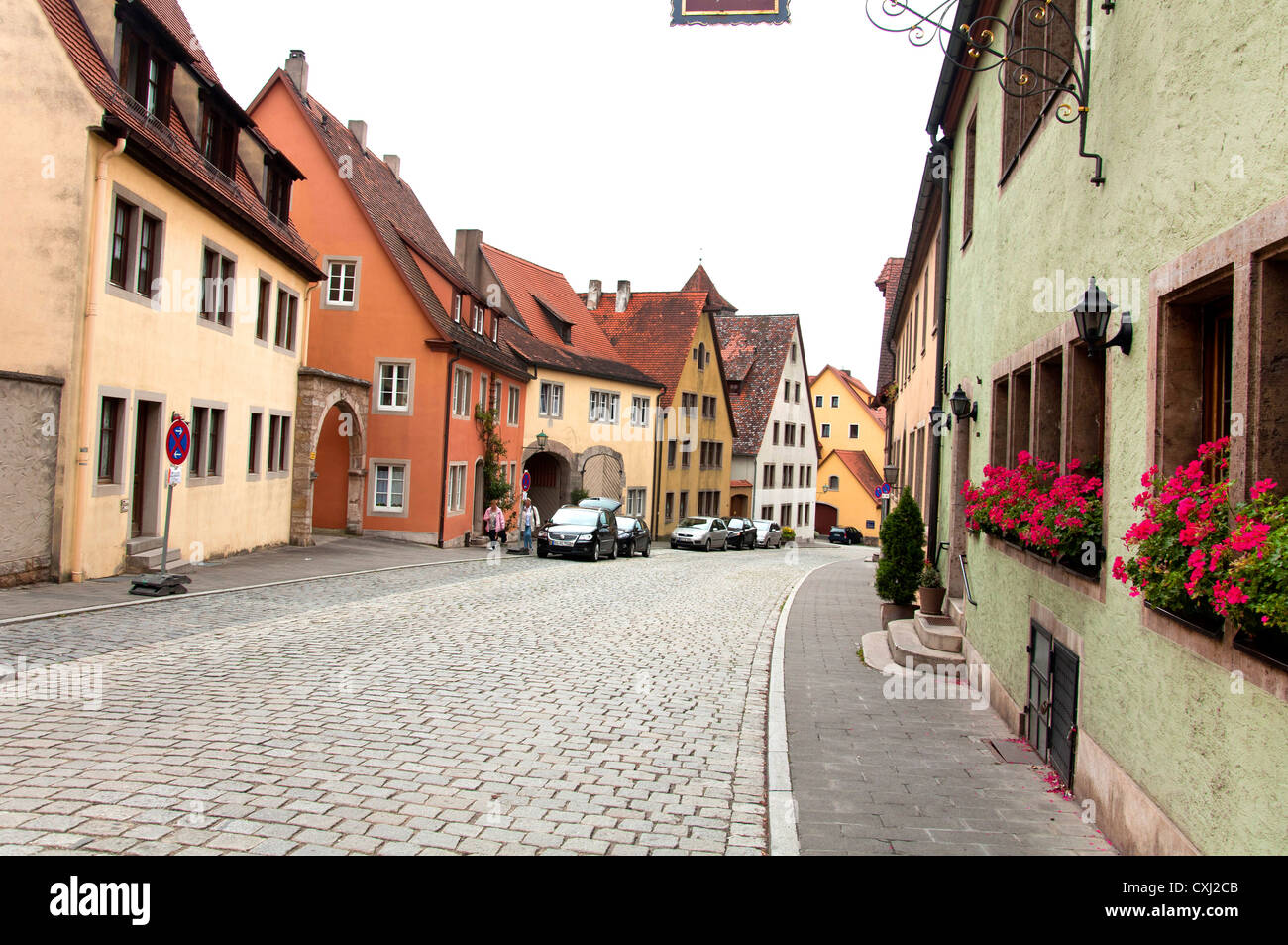Rothenburg ob der Tauber, medieval town in Bavaria, Germany Stock Photo ...