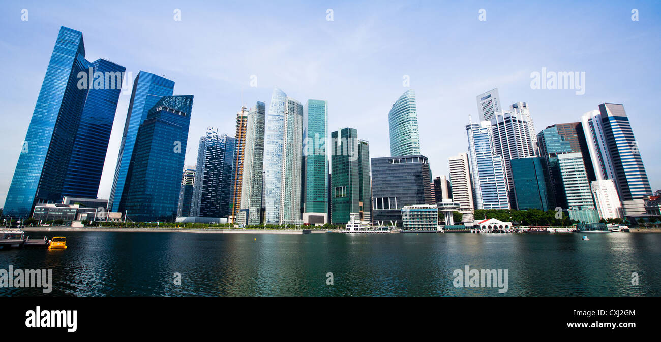 Wide Panorama of Singapore City Stock Photo - Alamy