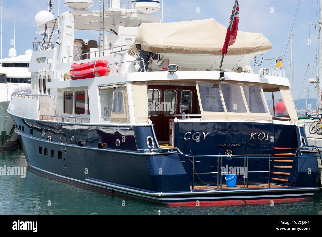 Luxury yacht at Ocean Village, Gibraltar, UK Stock Photo - Alamy