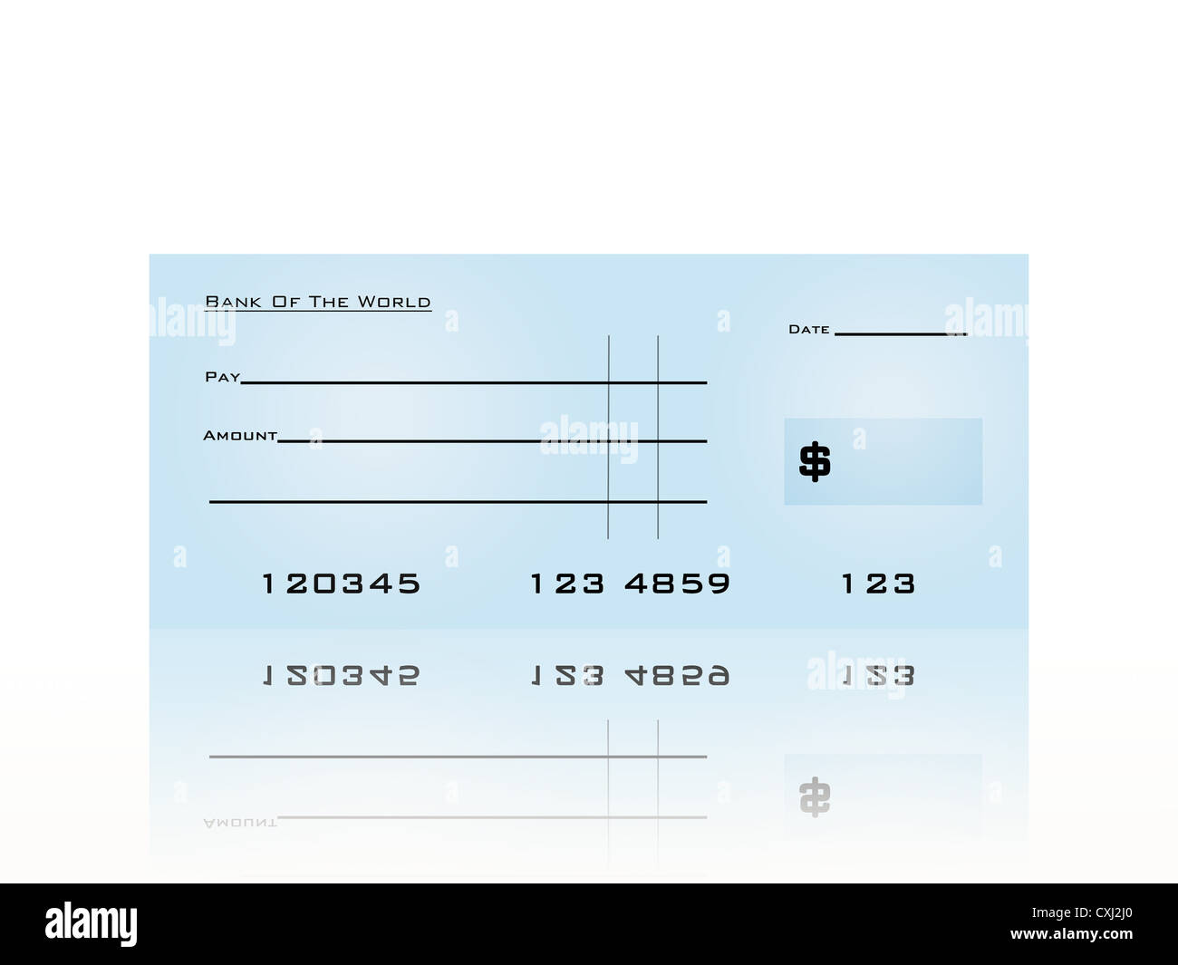 A close up shot of a business bank cheque Stock Photo - Alamy