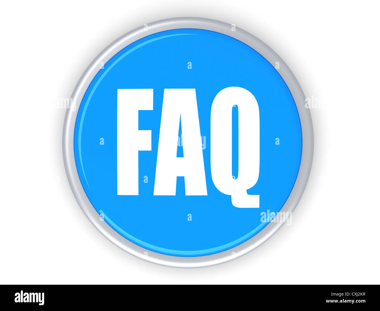 A FAQ button Stock Photo - Alamy