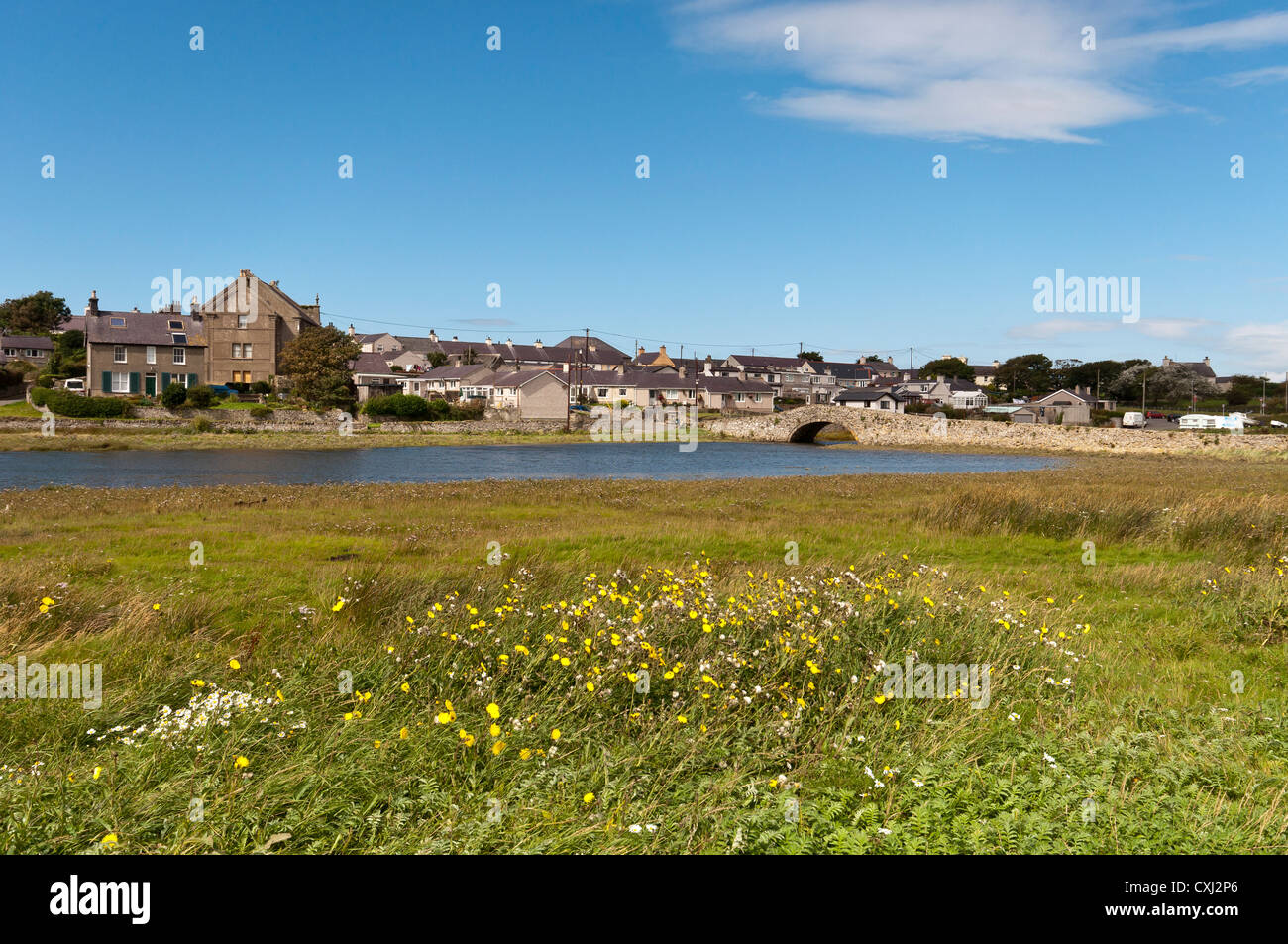 Aberffraw village on Anglesey North Wales Stock Photo - Alamy
