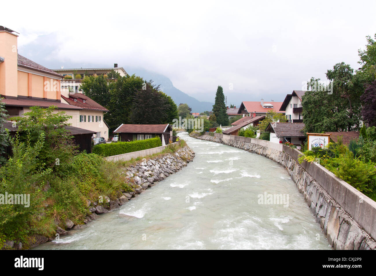 Garmisch-Partenkirchen ski resort town, Bavaria, Germany Stock Photo ...