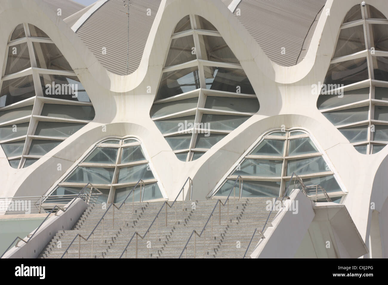 Stairs up to the Science Museum at the City of Arts and Sciences in ...