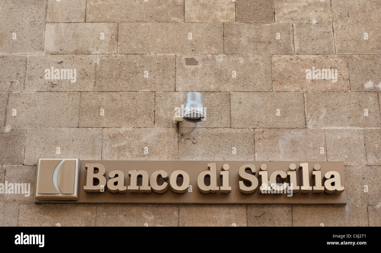 Banco di Sicilia sign Stock Photo - Alamy