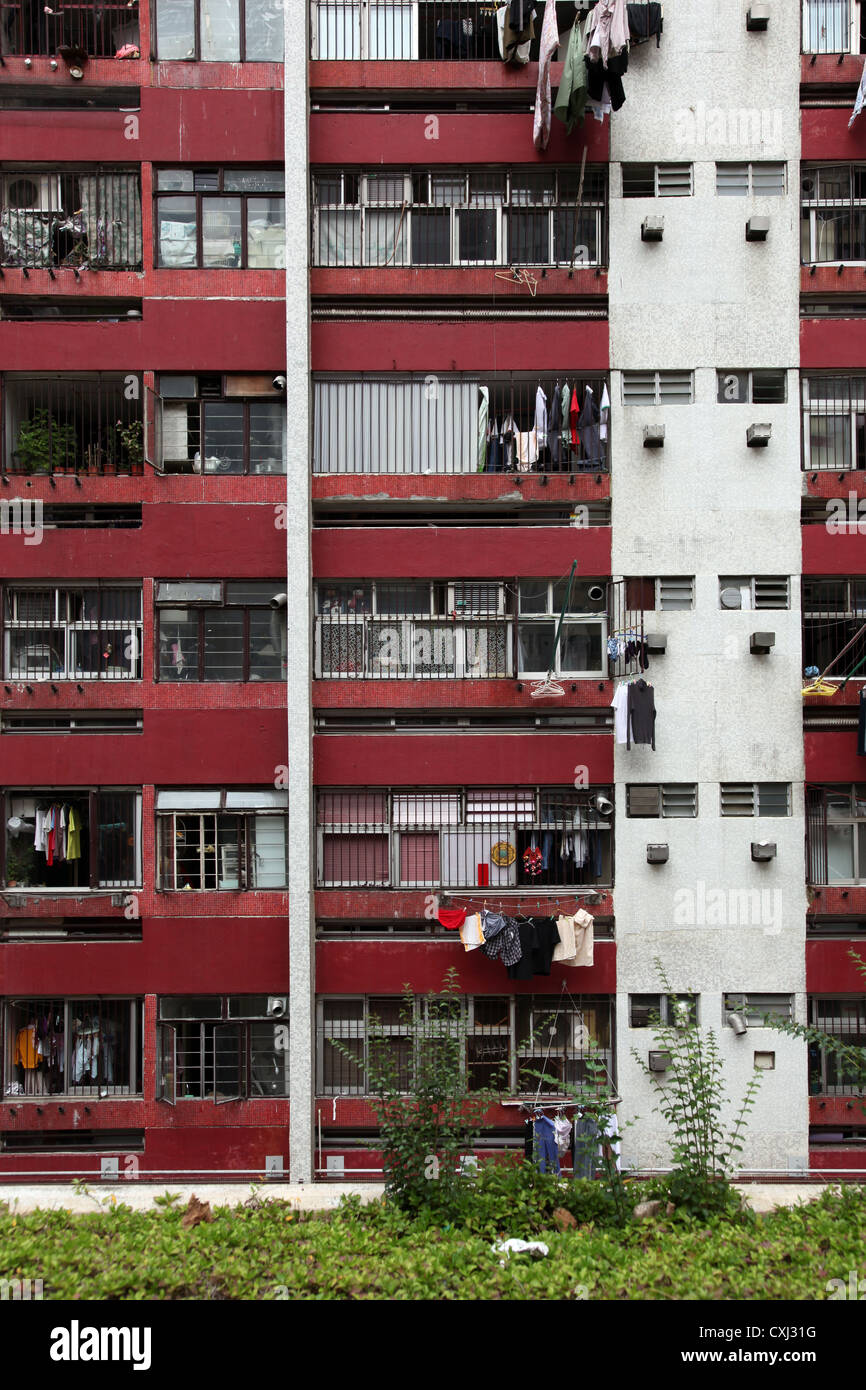 It's a photo of a detail of a council flat in Hong Kong. We can see ...