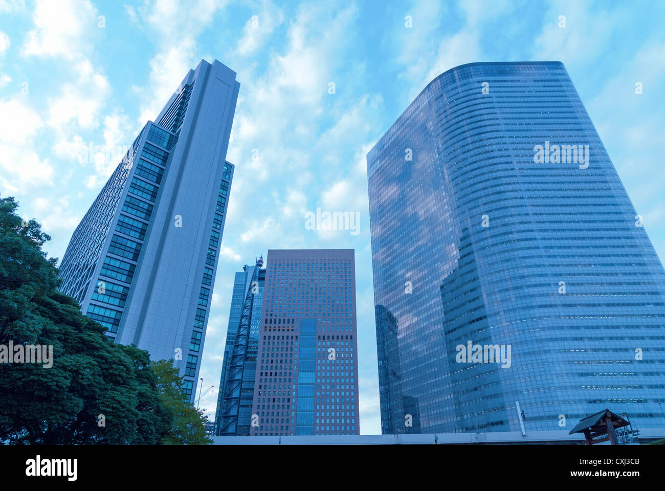 modern skyscrapers in Tokyo Shiodome area Stock Photo - Alamy
