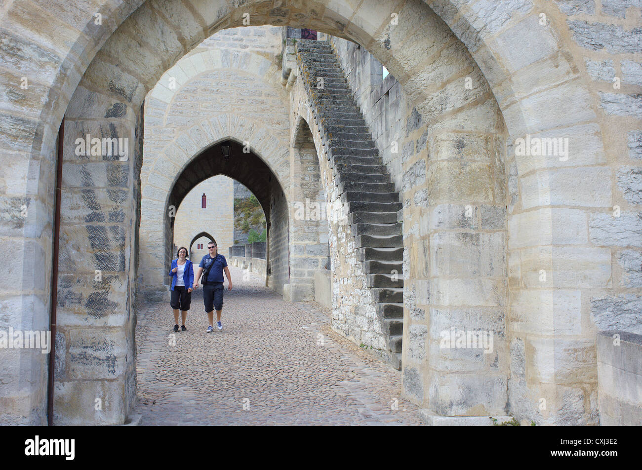 Medieval Pont Valentre on the River Lot Cahors Valentre Bridge Stock ...