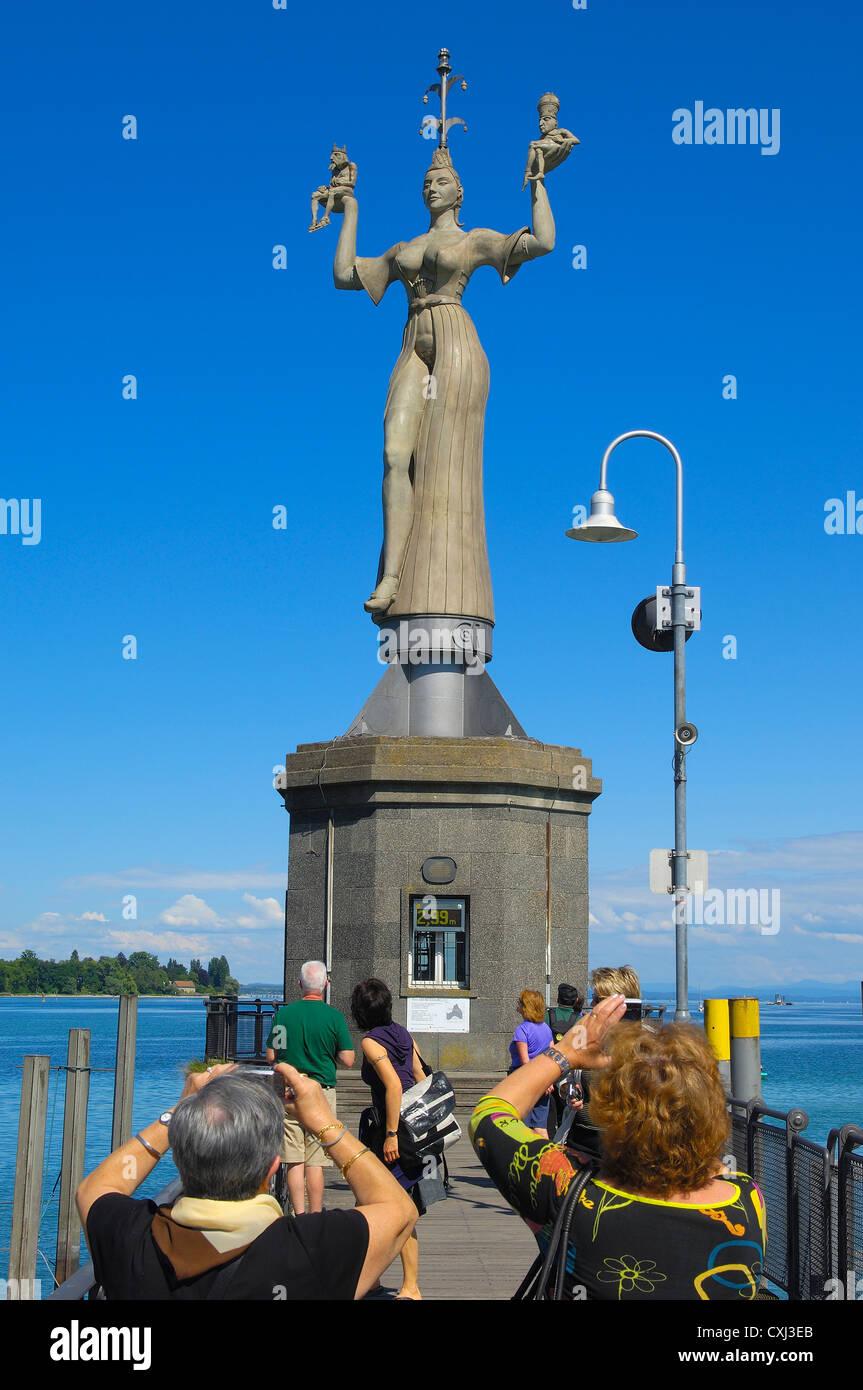Konstanz, Constance, Imperia statue, Constance Harbor, Bodensee, Lake ...