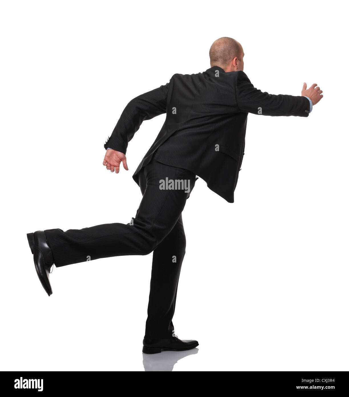 running man isolated on white background Stock Photo - Alamy