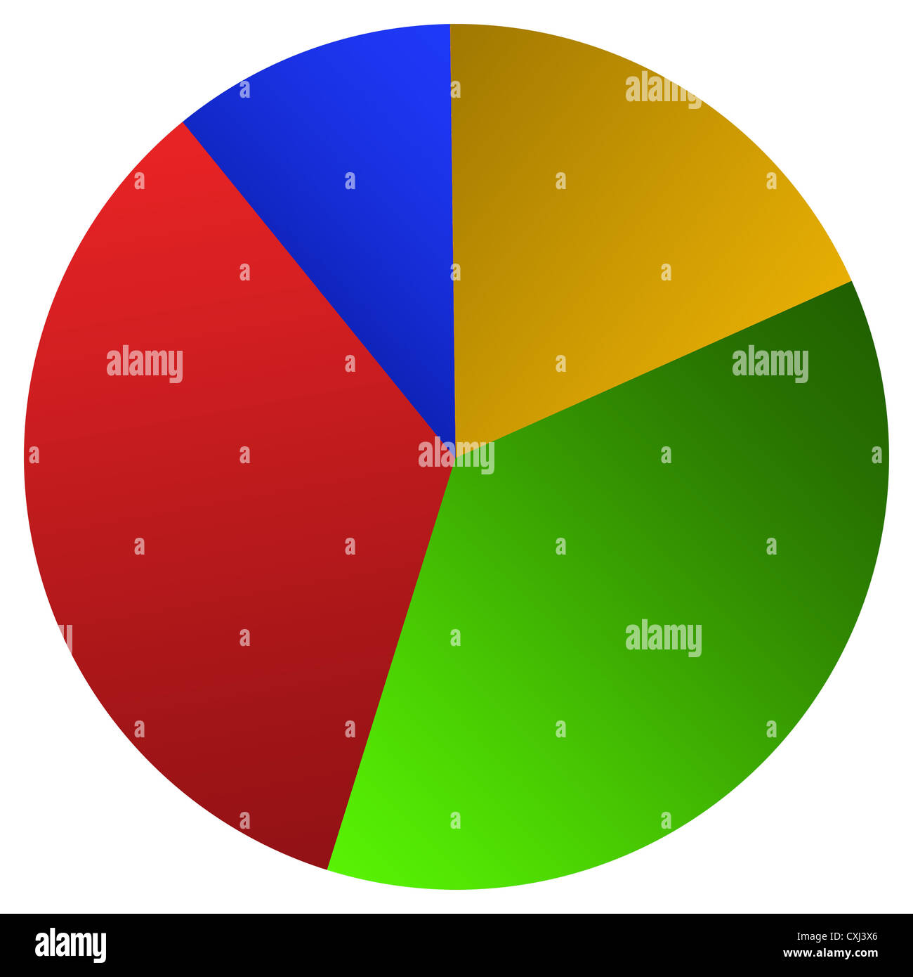 Pie graphs isolated against a white background Stock Photo - Alamy