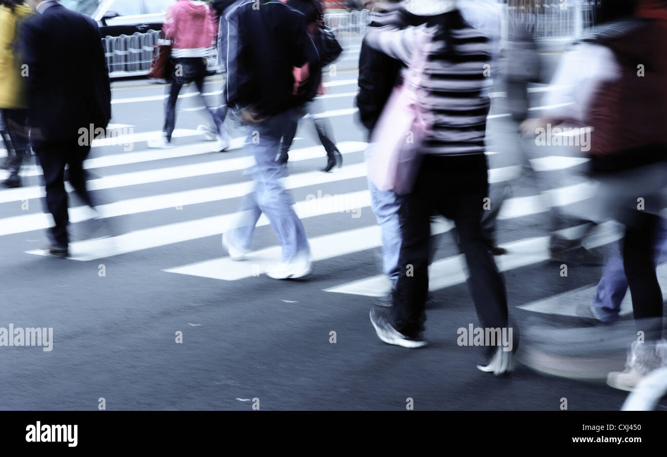 people on zebra crossing street Stock Photo - Alamy