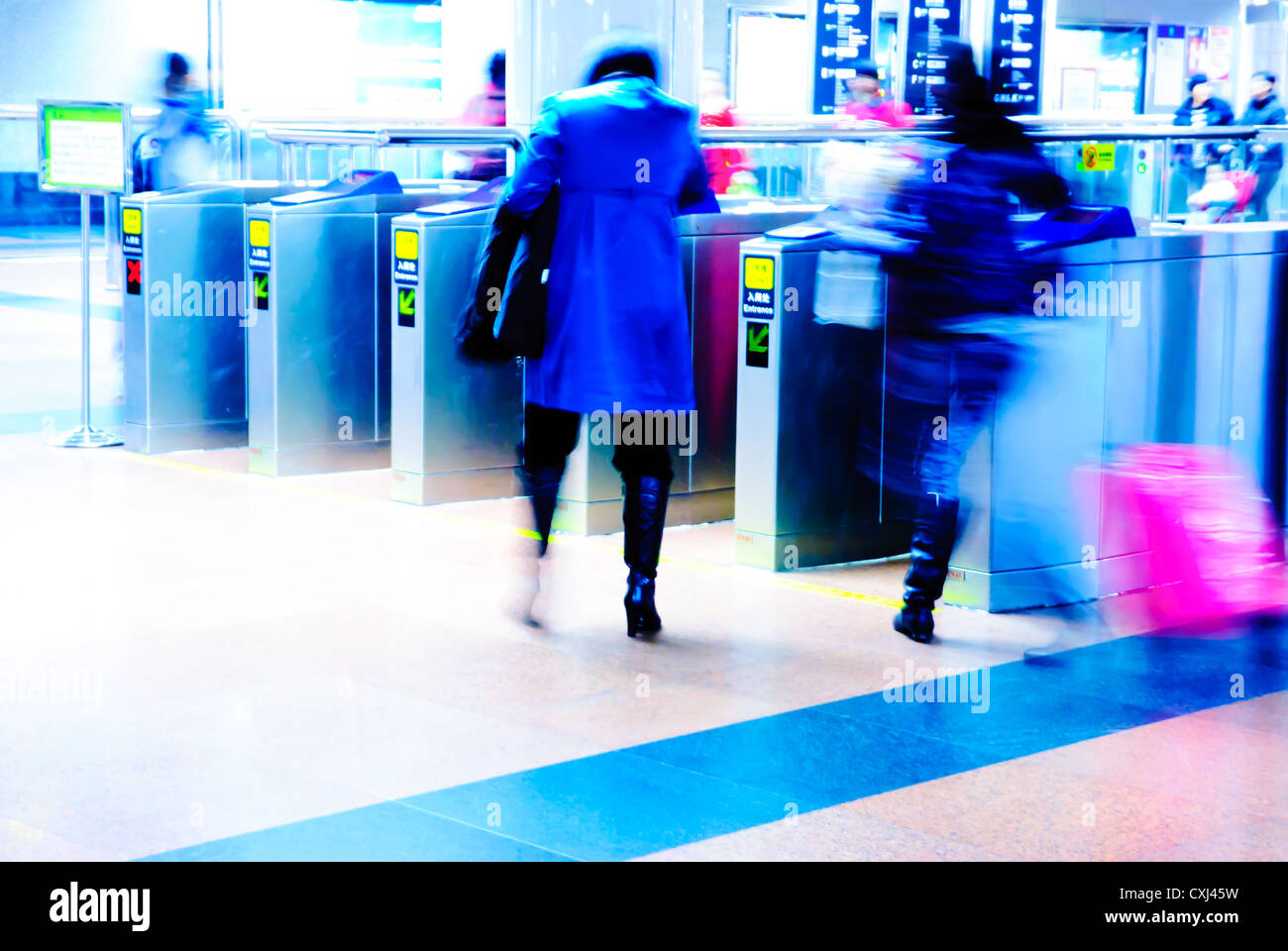 enter subway station Stock Photo - Alamy