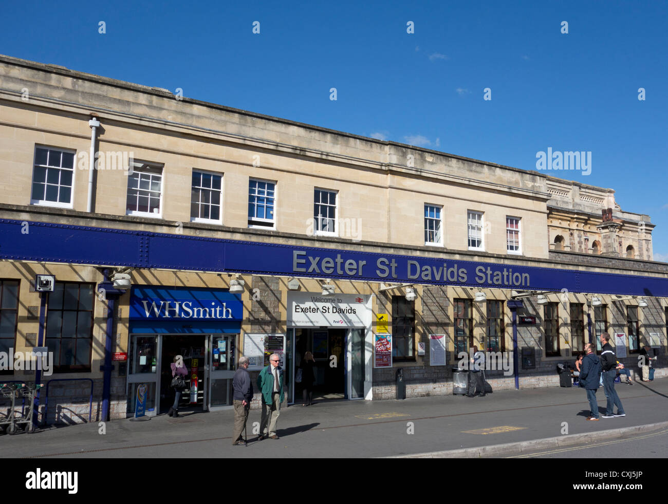 Exeter St. David's Railway Station building front Stock Photo - Alamy