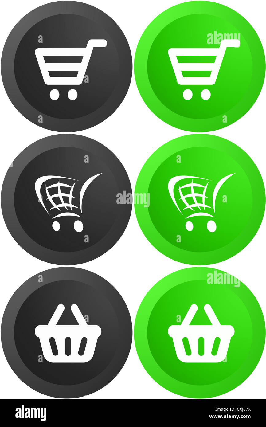 An ecommerce button isolated against a white background Stock Photo - Alamy