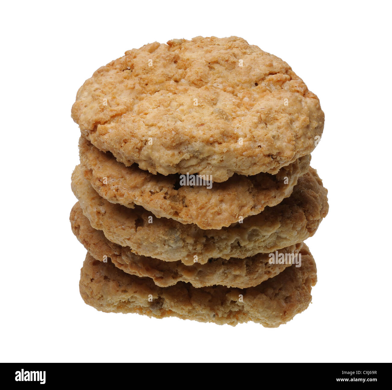 A stack of cookies, isolated Stock Photo - Alamy