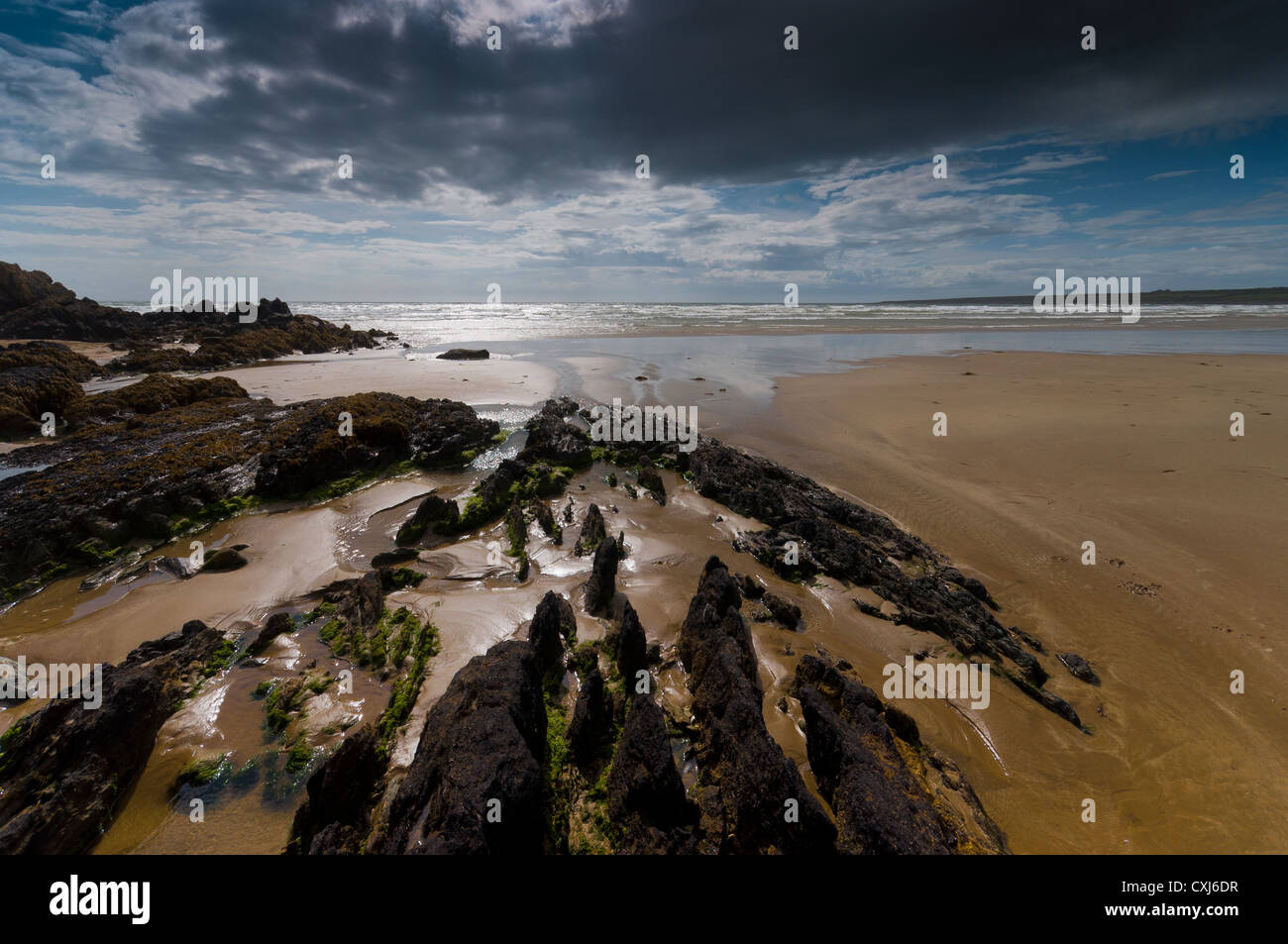 Aberffraw beach Traeth Mawr Anglesey North Wales UK Stock Photo - Alamy