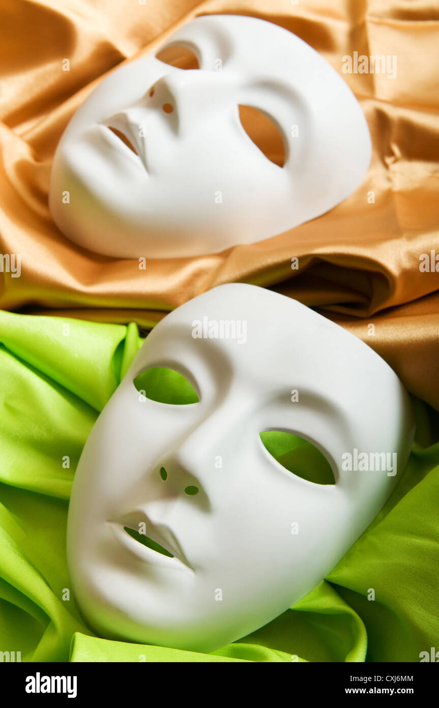 White comedy tragedy theatrical masks hi-res stock photography and ...