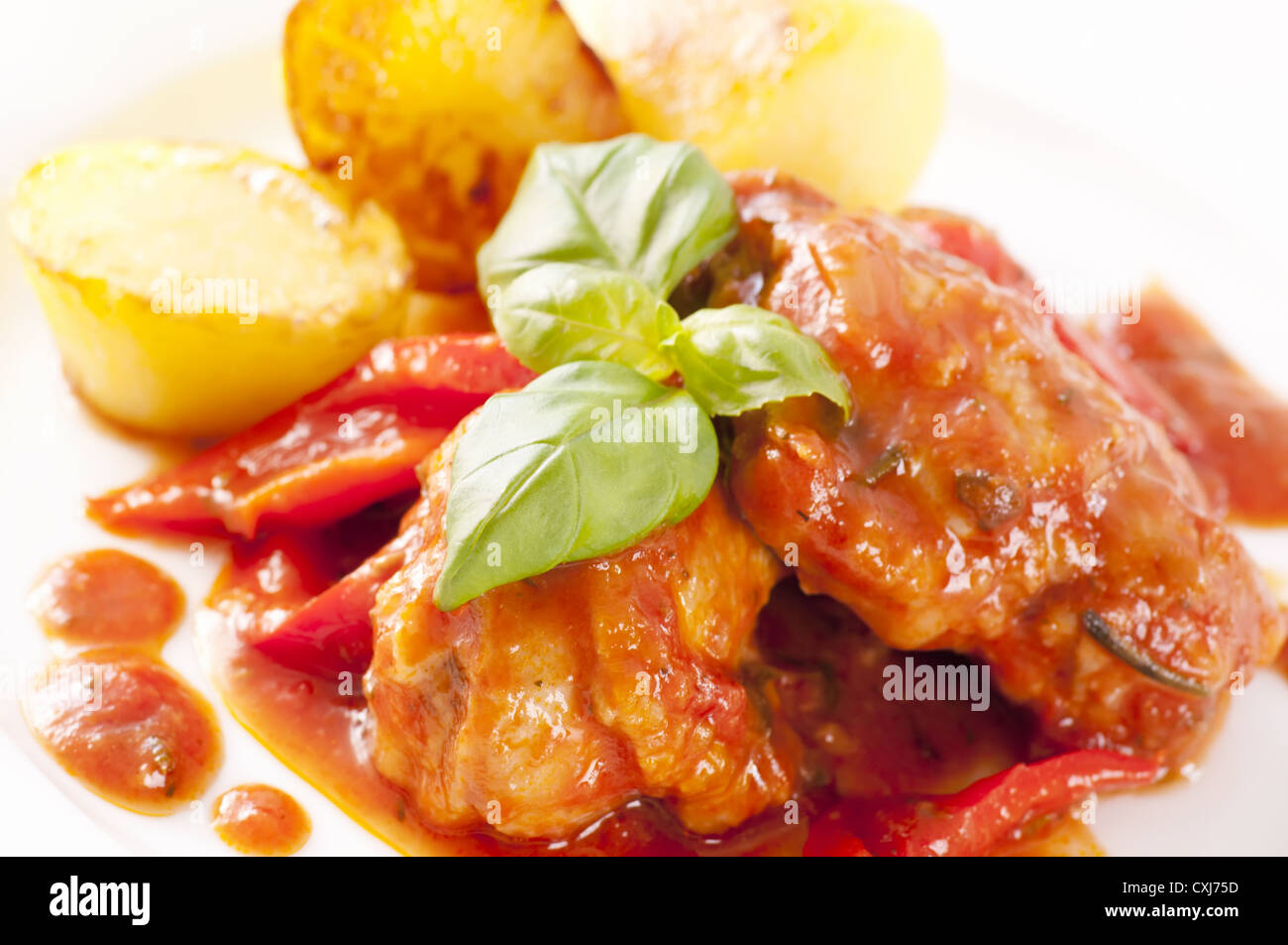 Cacciatore with Potato Stock Photo - Alamy