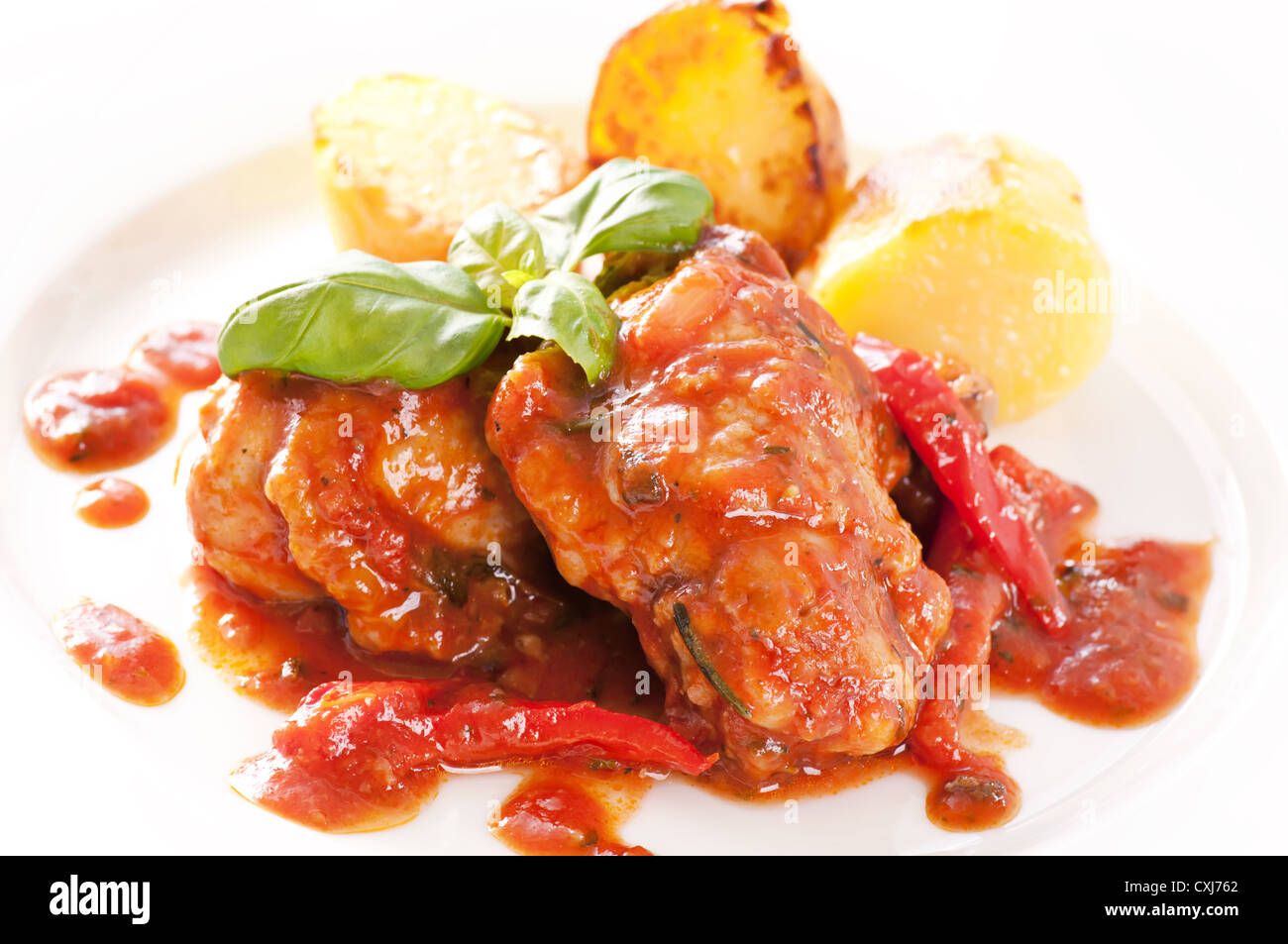 Cacciatore with Potato Stock Photo - Alamy