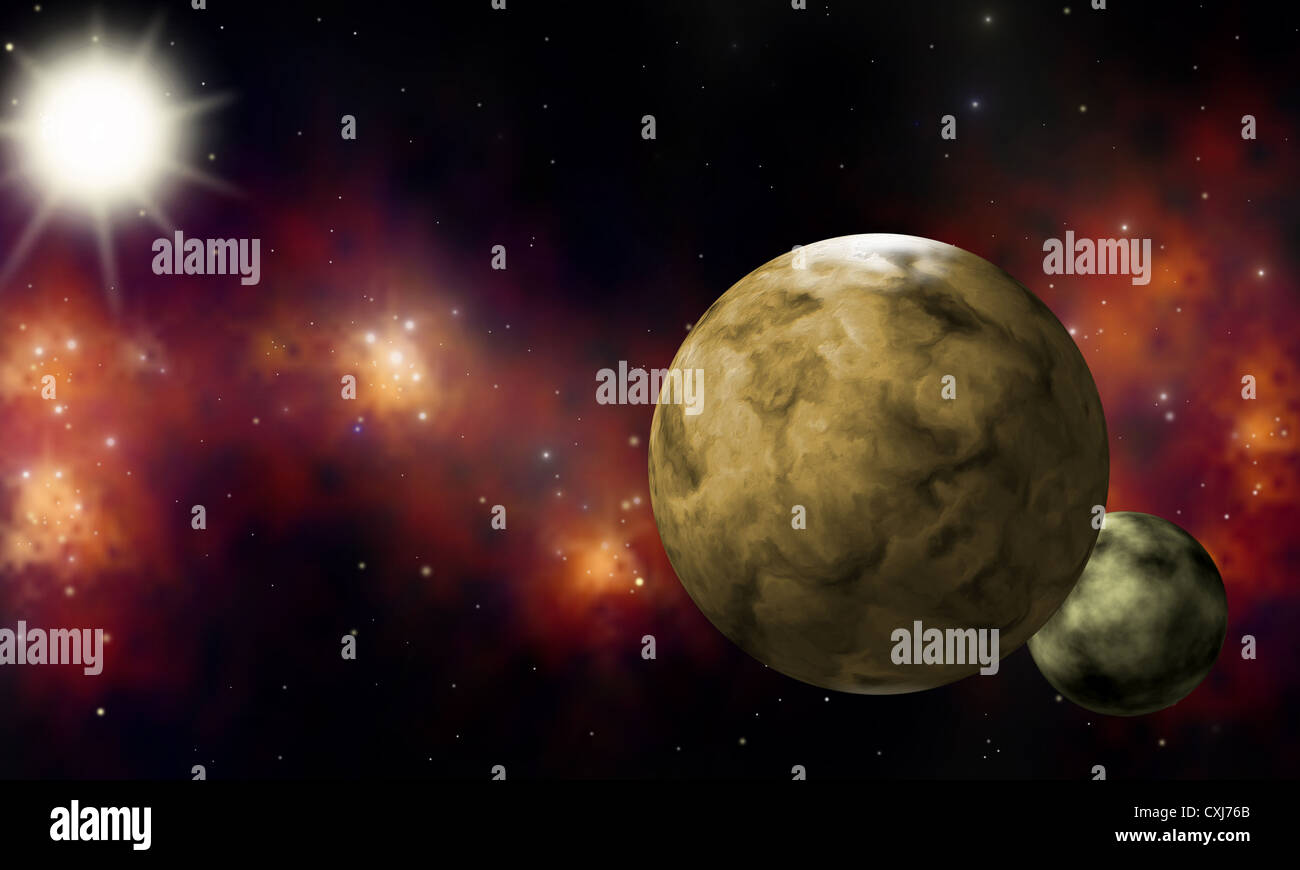 extra solar planetary system Stock Photo - Alamy