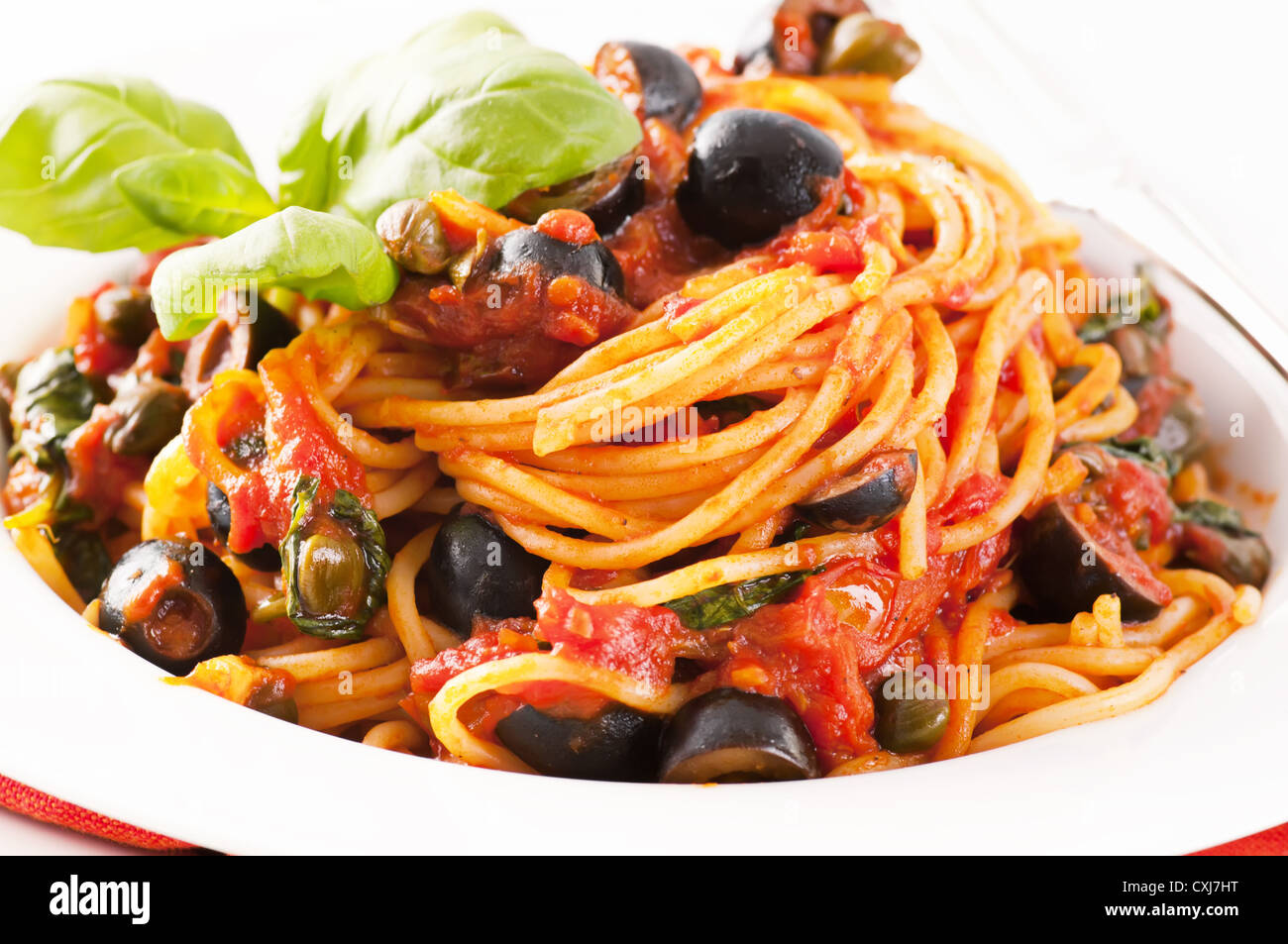 Spaghetti Alla Puttanesca Stock Photo - Alamy