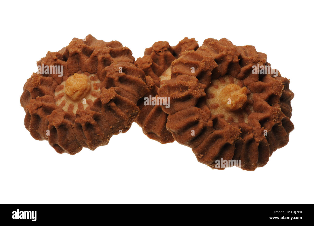 A stack of cookies, isolated Stock Photo - Alamy