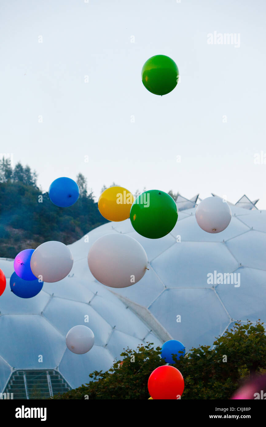 The biomes of the Eden Project beyond the stage of the Eden Sessions ...