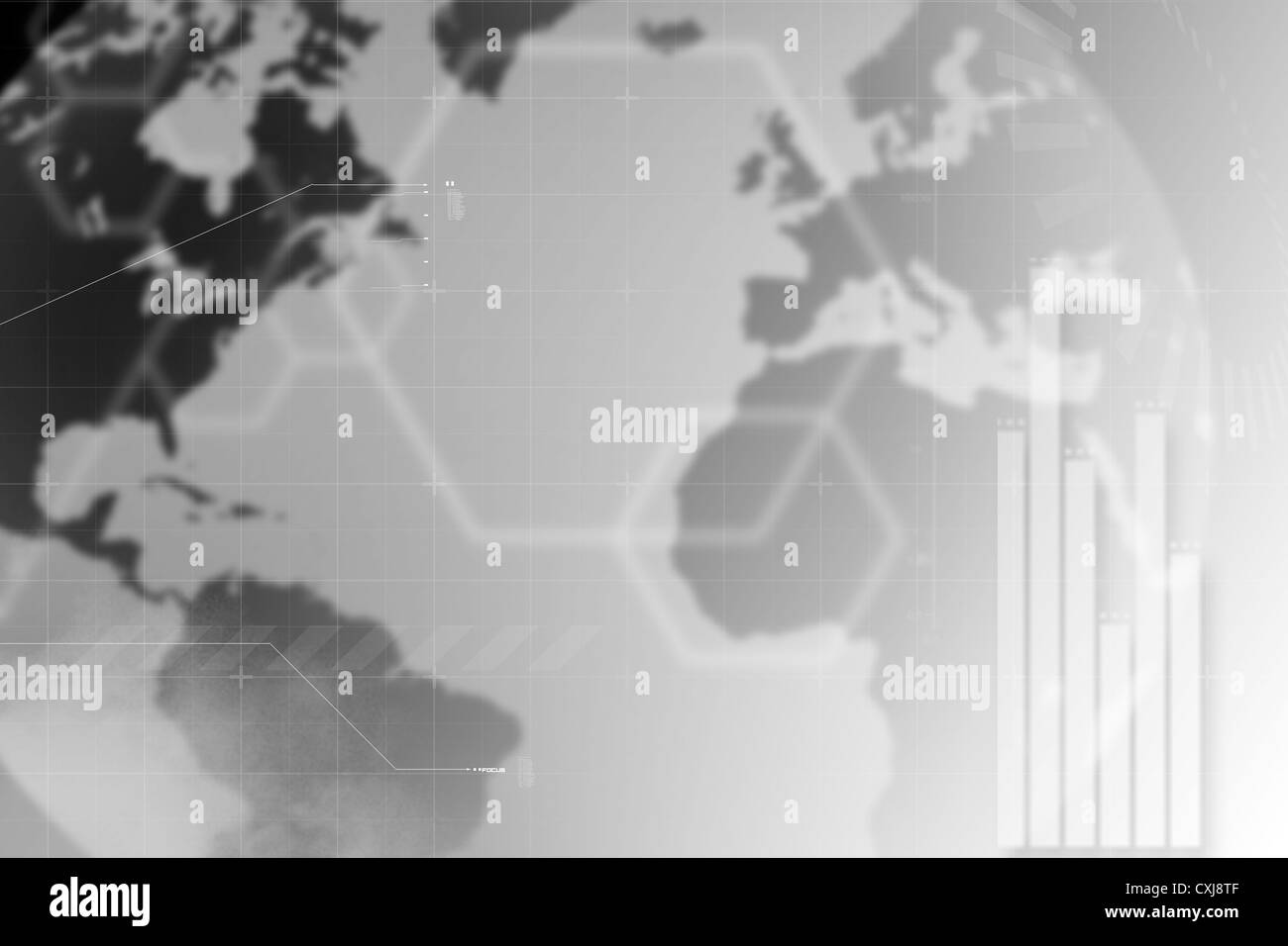 Background image of world map with bar chart Stock Photo - Alamy