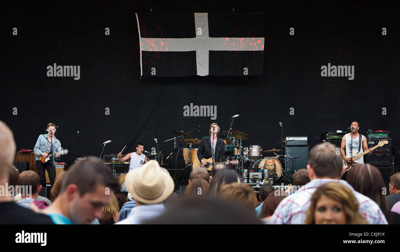 Crowns performing on stage at the Eden Sessions at the Eden Project in ...