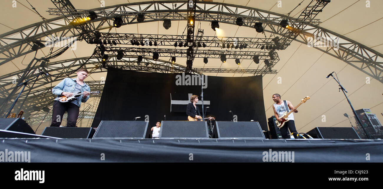 Crowns performing on stage at the Eden Sessions at the Eden Project in ...