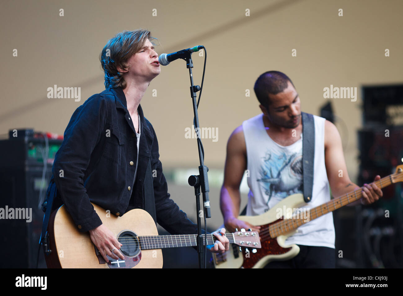 Crowns performing on stage at the Eden Sessions at the Eden Project in ...