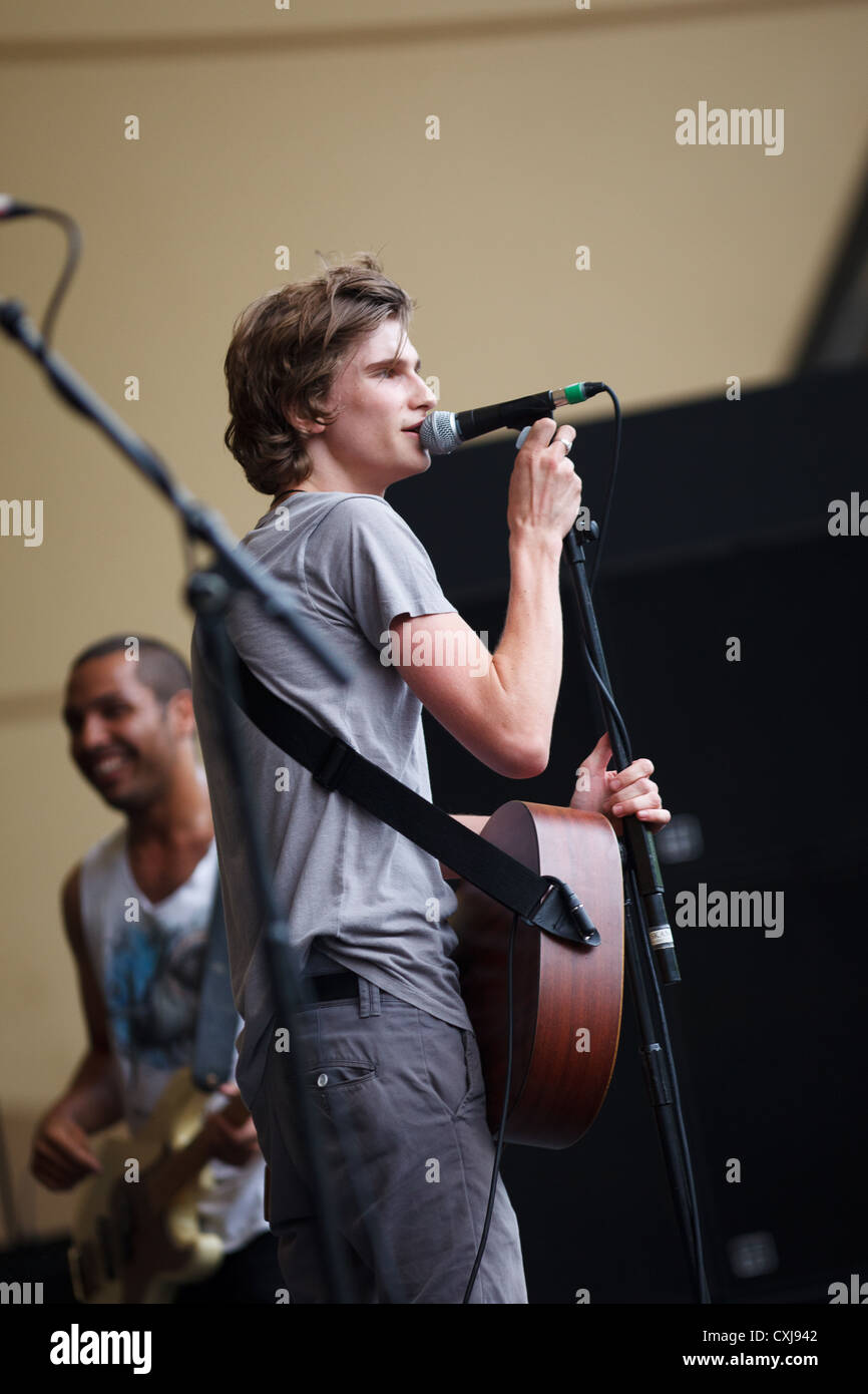 Crowns performing on stage at the Eden Sessions at the Eden Project in ...