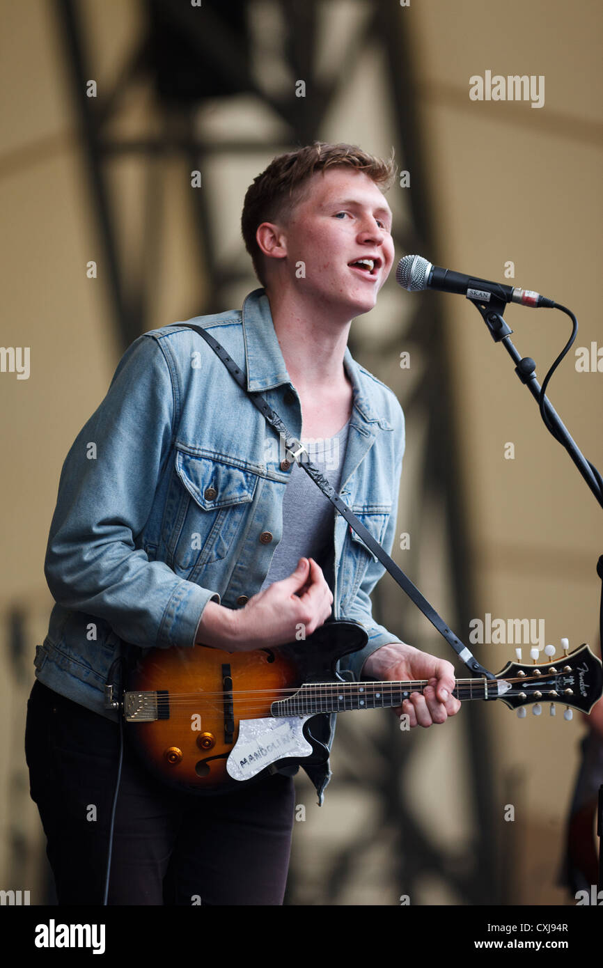 Crowns performing on stage at the Eden Sessions at the Eden Project in ...