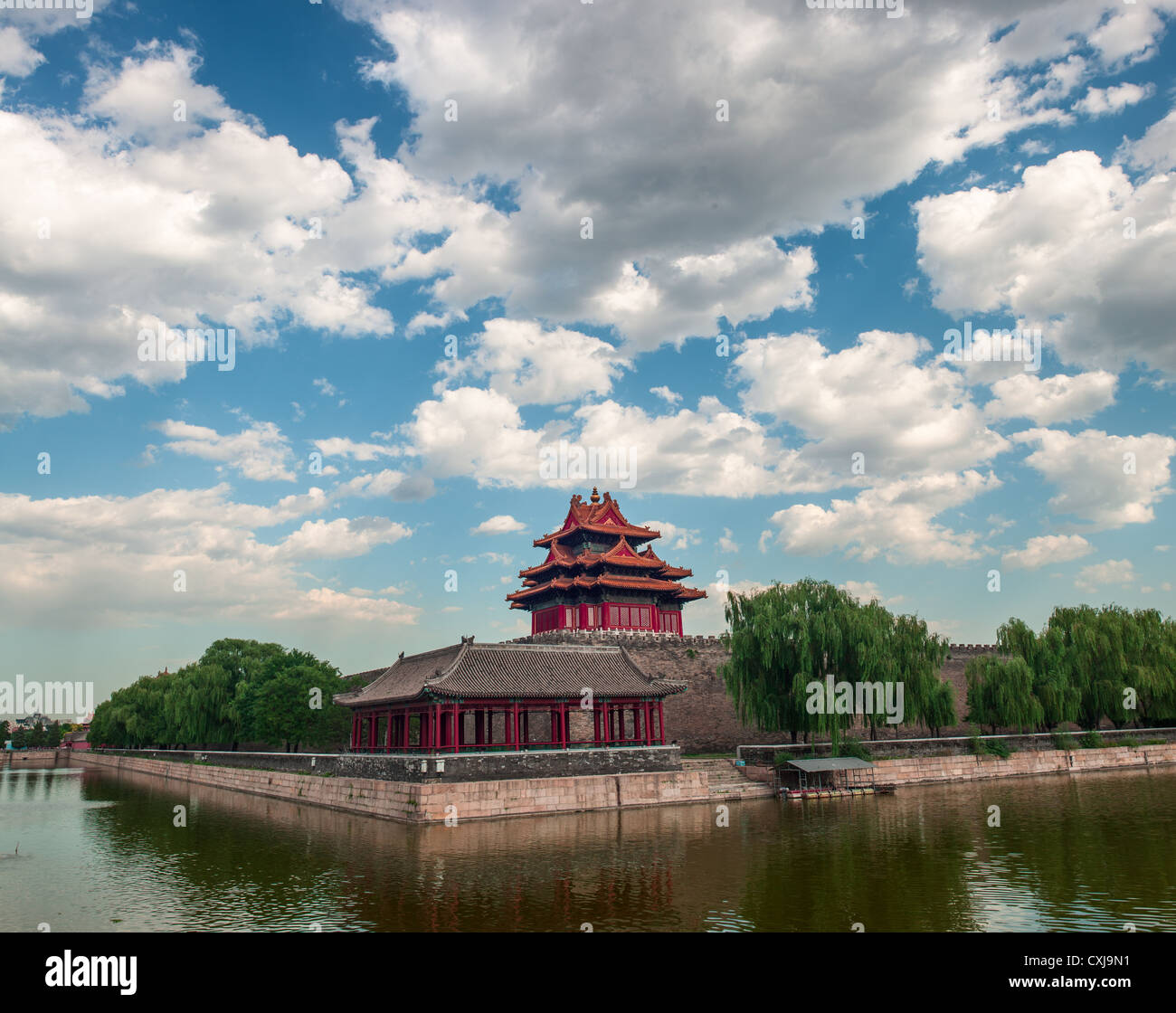 Beautiful watchtower under the sunshine Stock Photo - Alamy