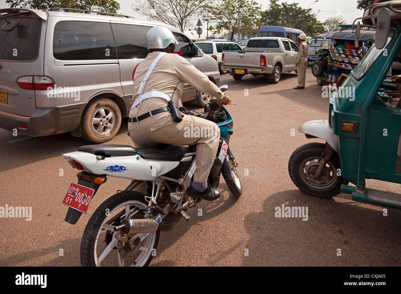 Police, Vientiane, Laos Stock Photo - Alamy