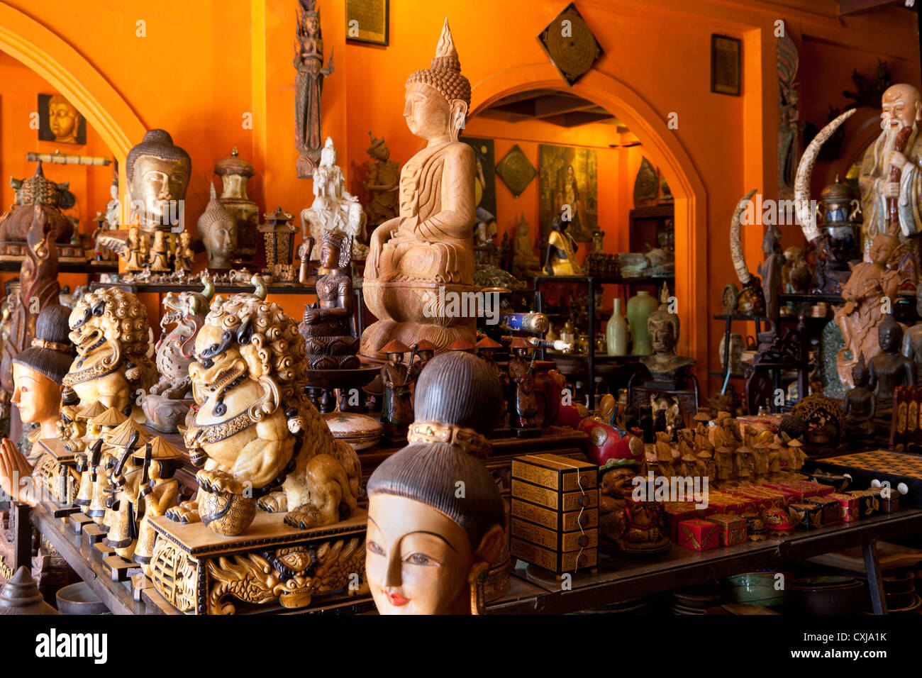 Souvenir shop, Laos, Vientiane Stock Photo - Alamy