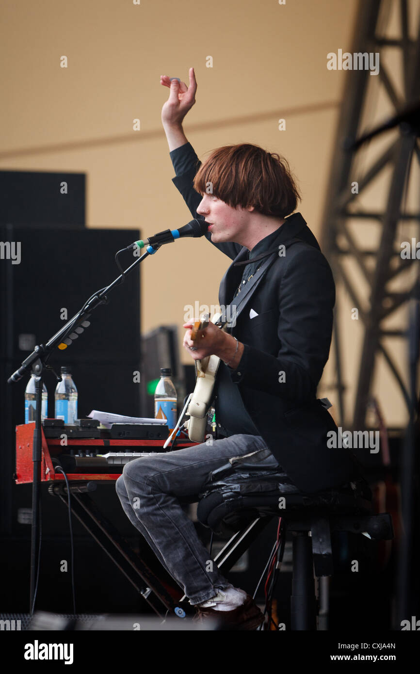 Mystery Jets performing on stage at the Eden Sessions at the Eden ...