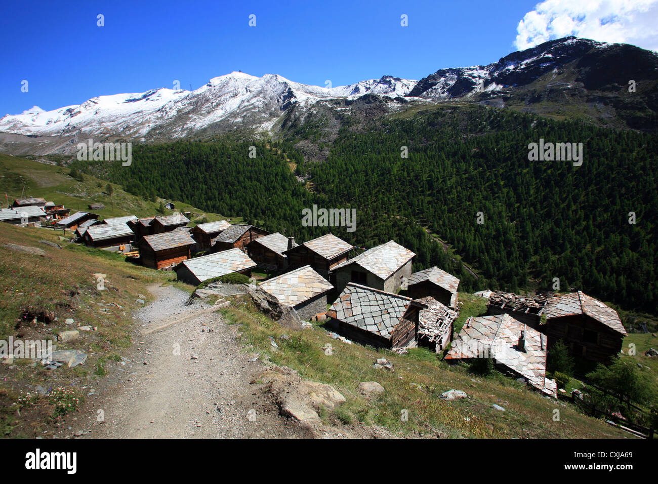 Swiss, Valais, Zermatt, Findeln Stock Photo - Alamy