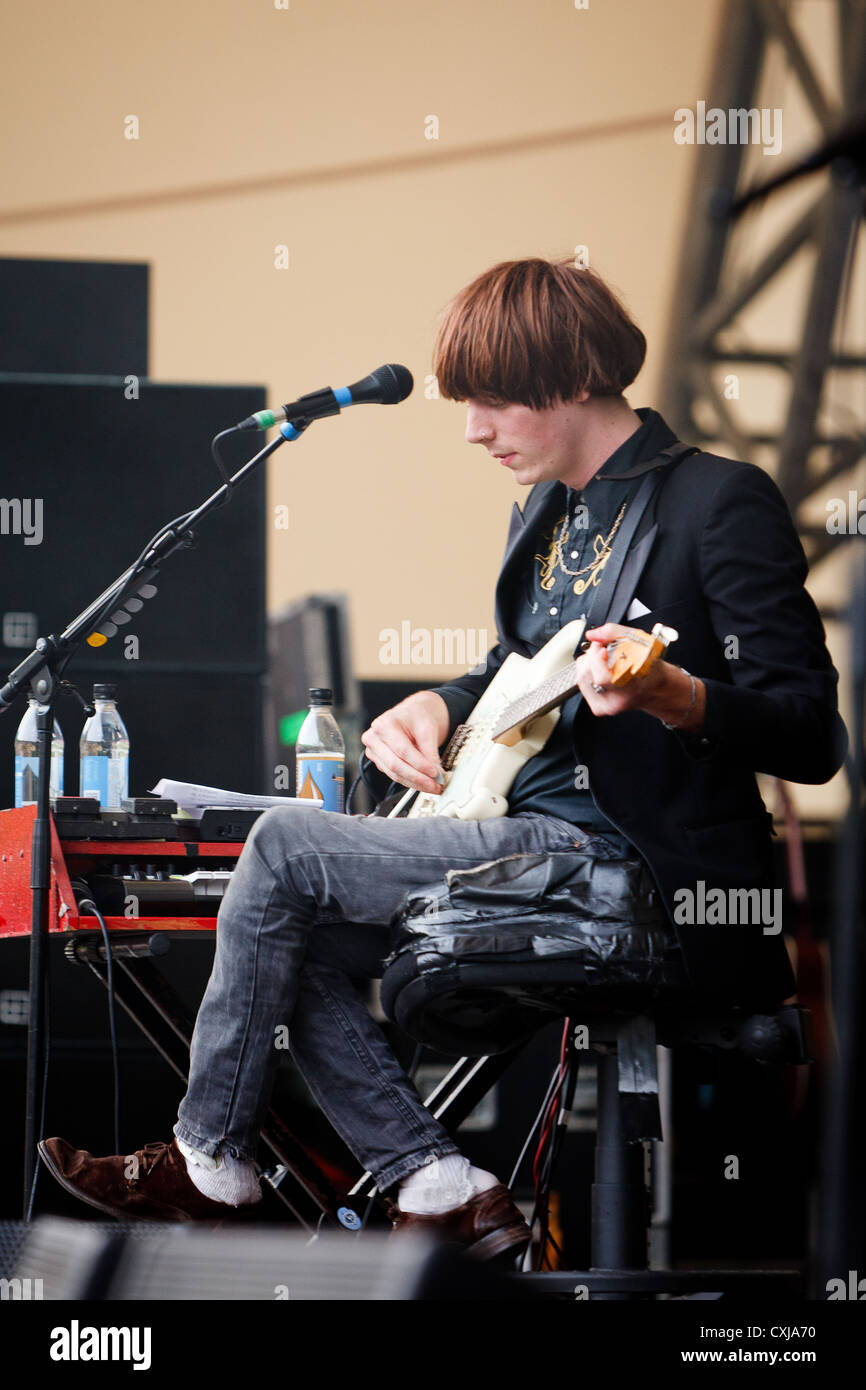 Mystery Jets performing on stage at the Eden Sessions at the Eden ...