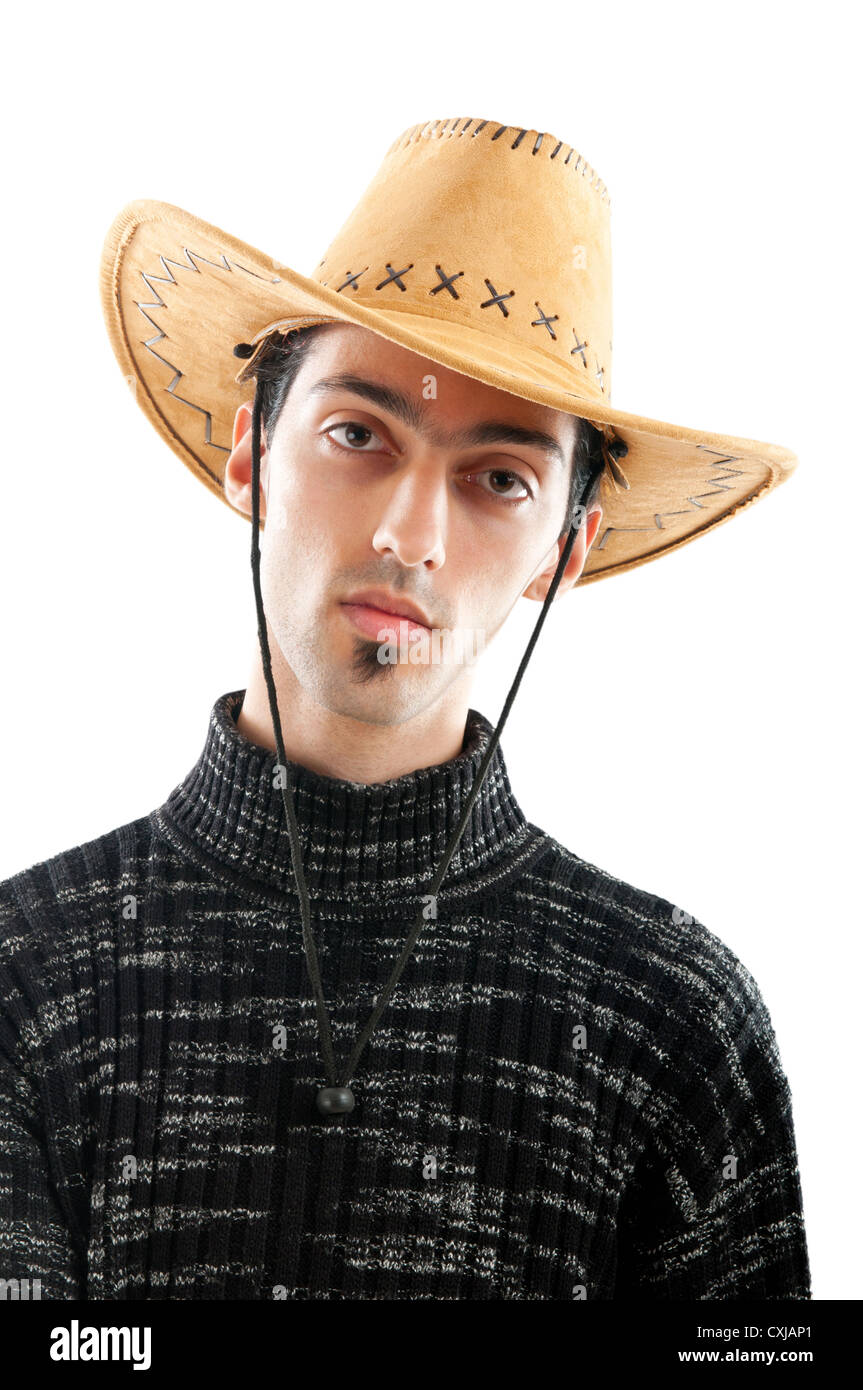 Man wearing straw cowboy hat hi-res stock photography and images - Alamy