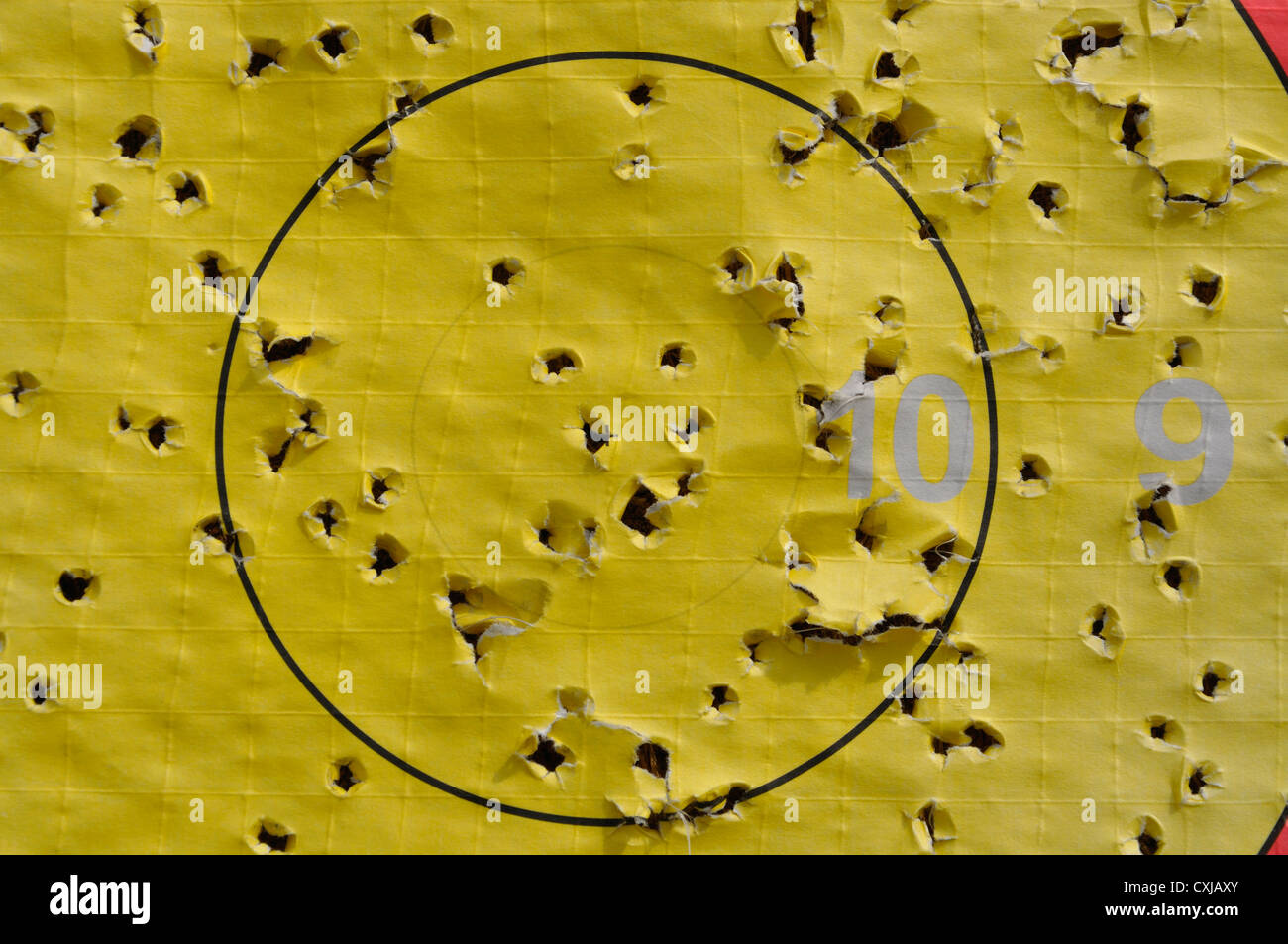 Germany, Bavaria, Yellow target with holes Stock Photo - Alamy