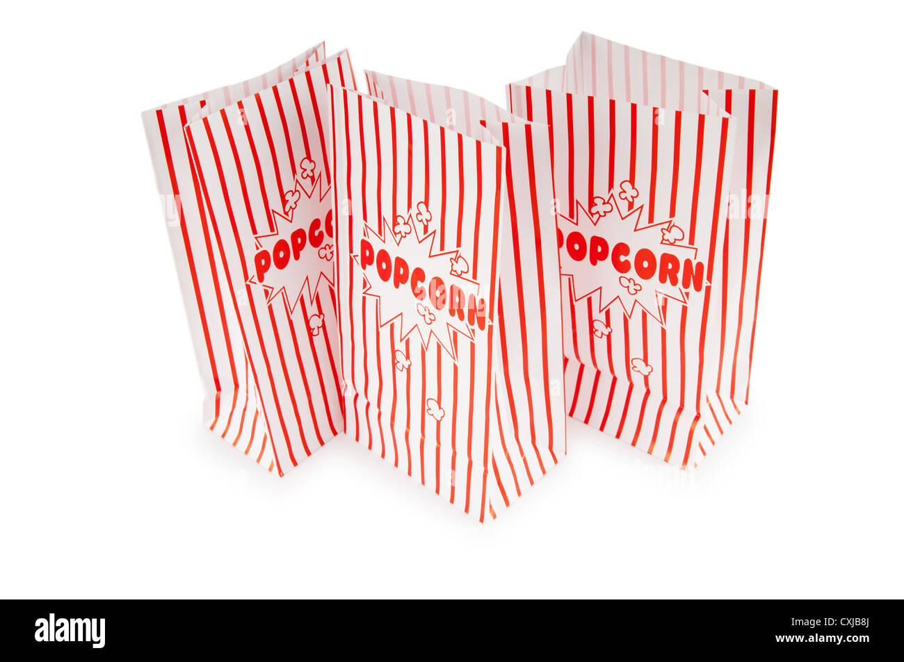 Popcorn bag isolated on the white background Stock Photo - Alamy