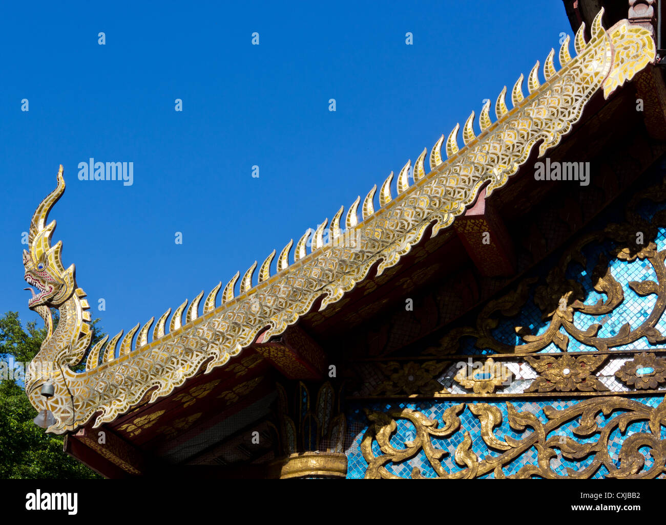 Buddhist Gable Roof in General Thailand Temple (Wat Stock Photo - Alamy