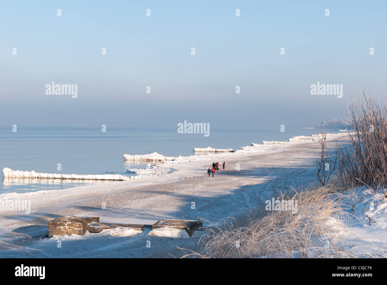 Winter beach of Baltic sea. Kaliningrad region. Russia Stock Photo - Alamy