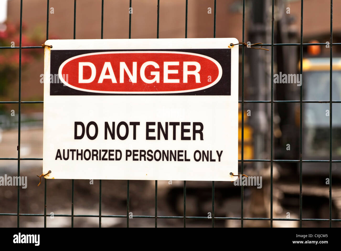 Danger at work sign hi-res stock photography and images - Alamy