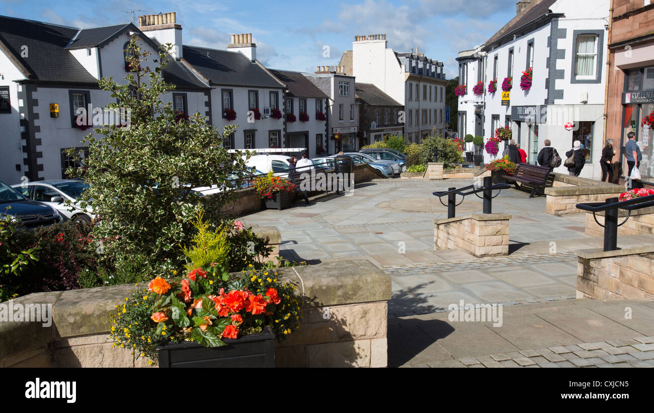 Town of Melrose, Scotland. Picturesque colourful view of Melrose’s ...