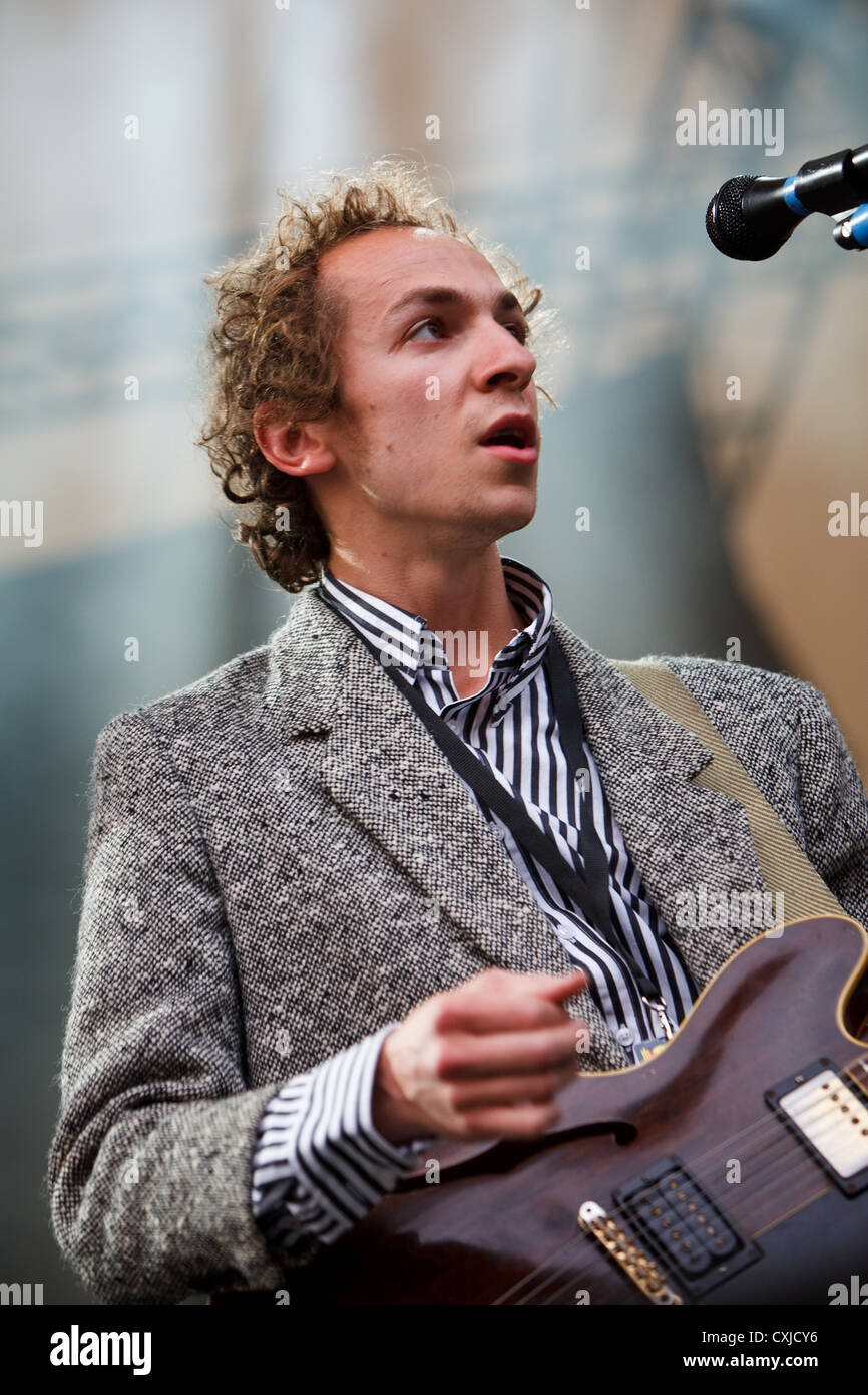 Mystery Jets performing on stage at the Eden Sessions at the Eden ...