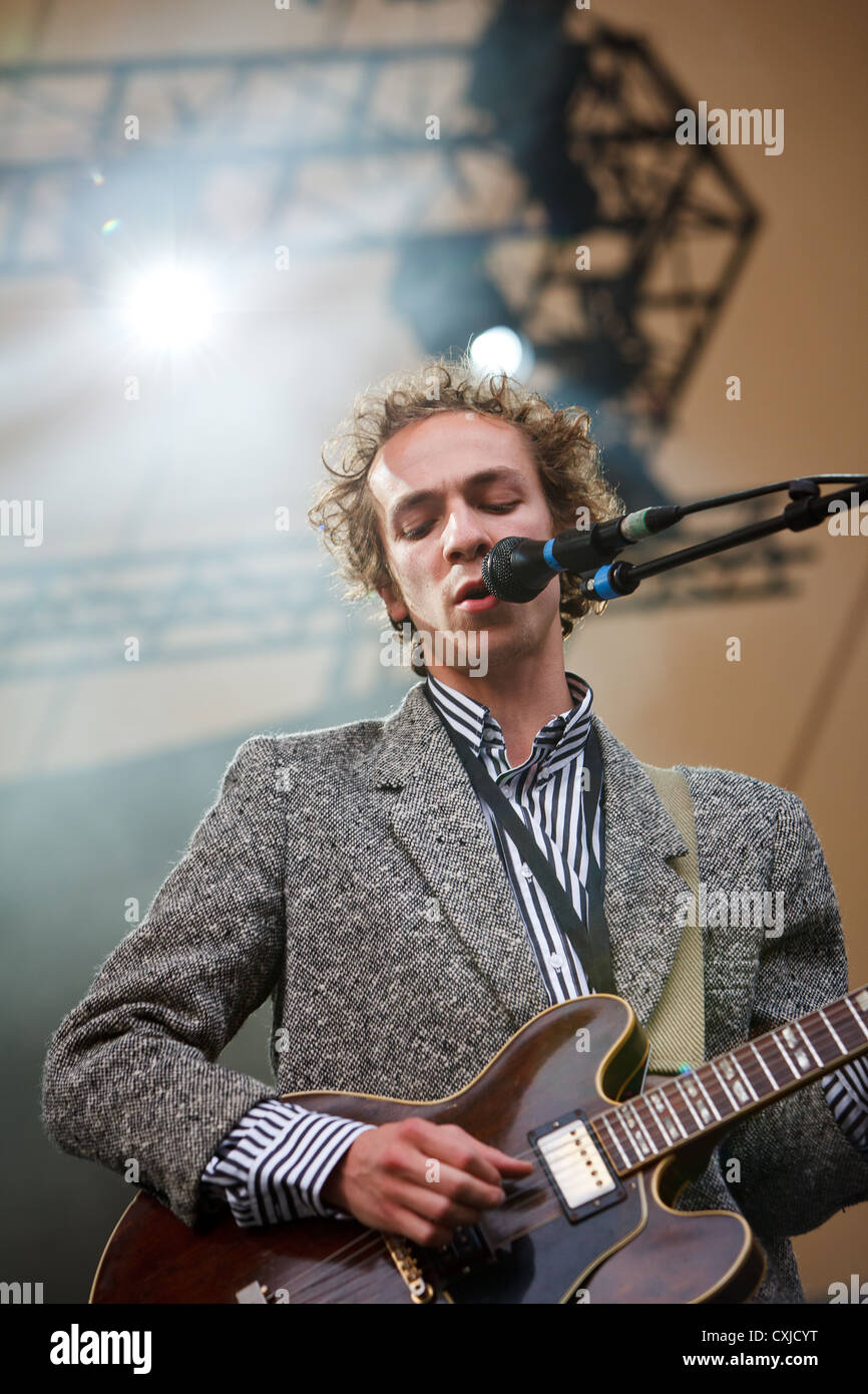 Mystery Jets performing on stage at the Eden Sessions at the Eden ...