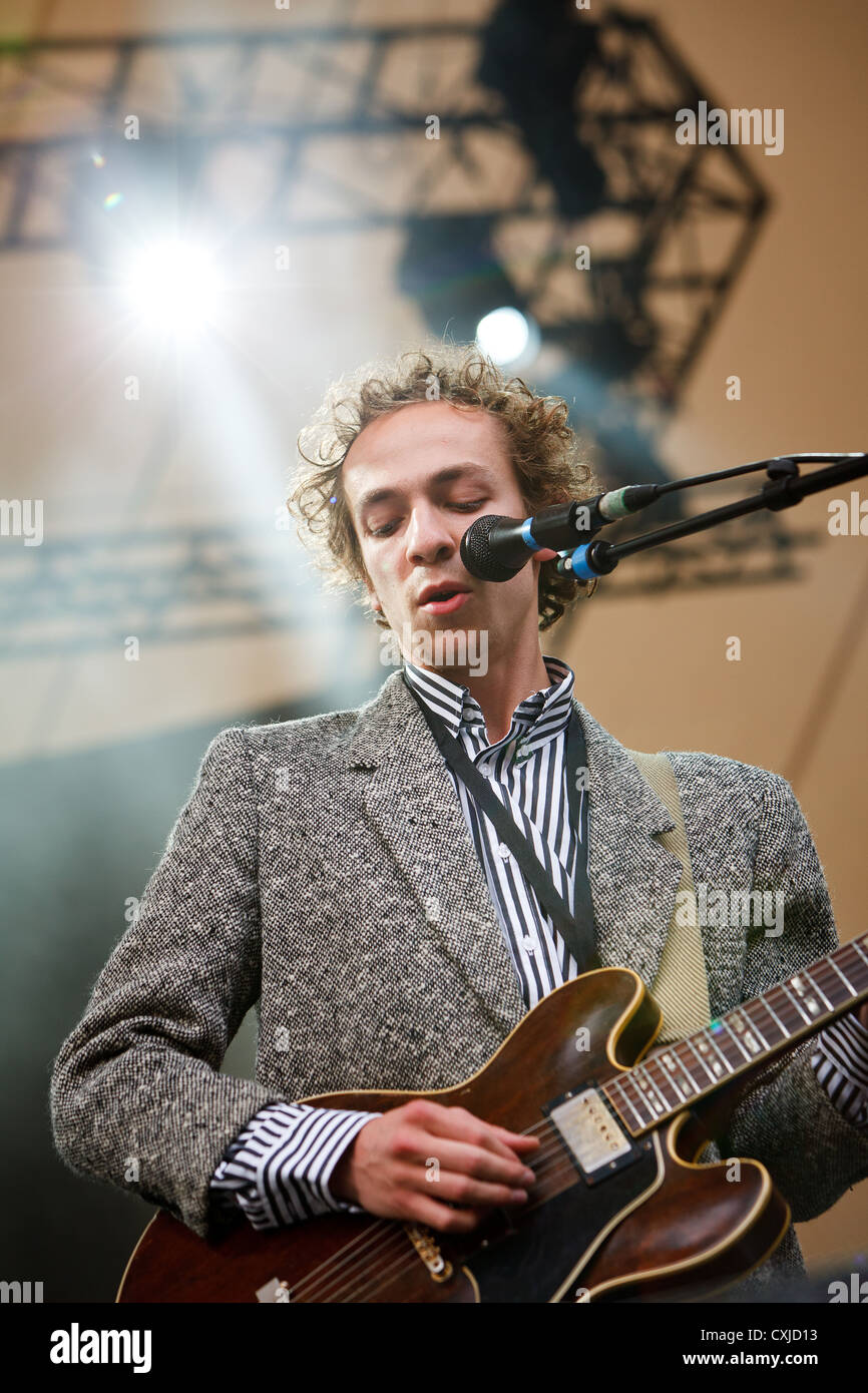 Mystery Jets performing on stage at the Eden Sessions at the Eden ...